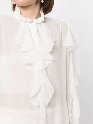 Shiatzy Chen See-through Silk Shirt