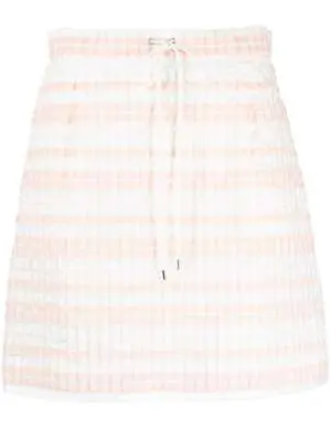 Shiatzy Chen Pleated Drawstring Mini Skirt - Pink