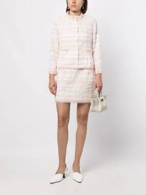 Shiatzy Chen Pleated Drawstring Mini Skirt
