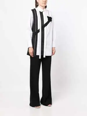 Shiatzy Chen Cotton Shirt With Ribbon Detailing