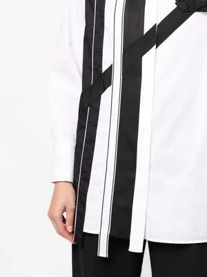 Shiatzy Chen Cotton Shirt With Ribbon Detailing