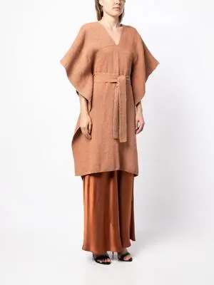 Voz Solid Tied-waist Kaftan