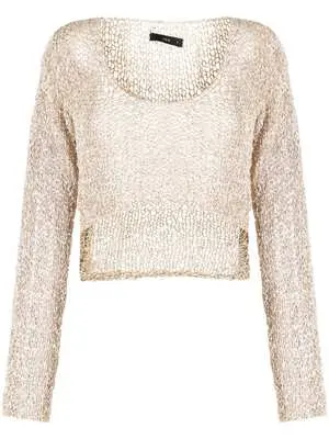 Voz Cropped Jumper - Brown