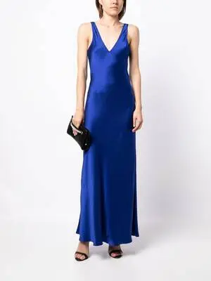 Voz Double-v Bias Dress - Blue
