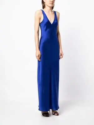 Voz Double-v Bias Dress - Blue