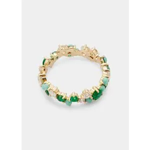 SYDNEY EVAN 14k Yellow Gold Tri-stone Statet Eternity Ring, Size