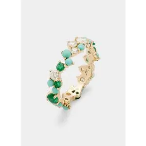 SYDNEY EVAN 14k Yellow Gold Tri-stone Statet Eternity Ring, Size