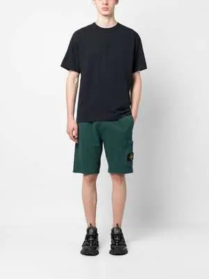 Stone Island Logo-patch Track Shorts - Green