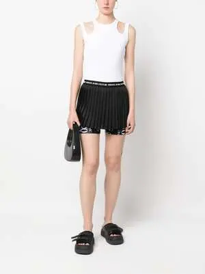Versace Logo Waistband Pleated Skorts