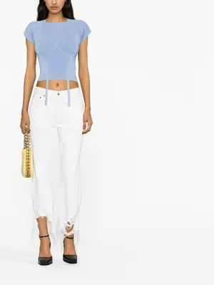 Stella McCartney Distressed Straight-leg Jeans