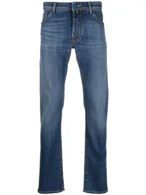 Jacob Cohen Raw Edge Hem Jeans For Men
