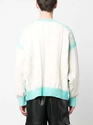 Palm Angels Logo-print Knitted Sweatshirt - White