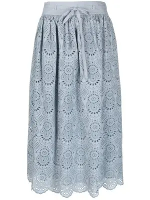 Ulla Johnson Clarabella Eyelet-detail Midi Skirt