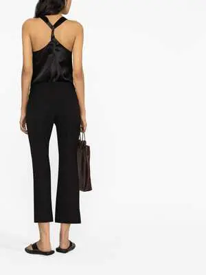 Loulou De Saison Estor Twist-detail Silk Tank Top - Black