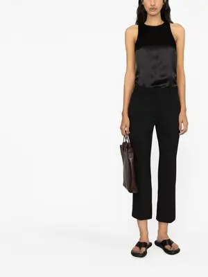 Loulou De Saison Estor Twist-detail Silk Tank Top - Black