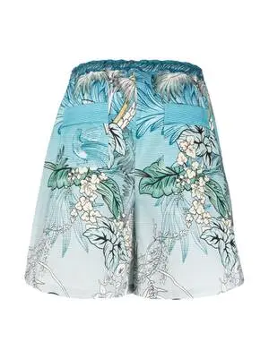 F.R.S FOR RESTLESS SLEEPERS Ombré-effect Cotton Shorts - Blue