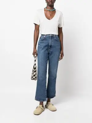 AGOLDE High-waist Cropped Jeans