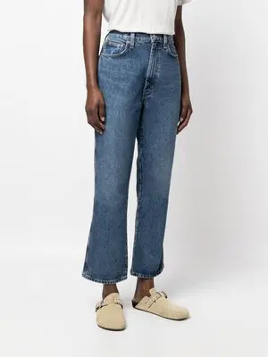AGOLDE High-waist Cropped Jeans