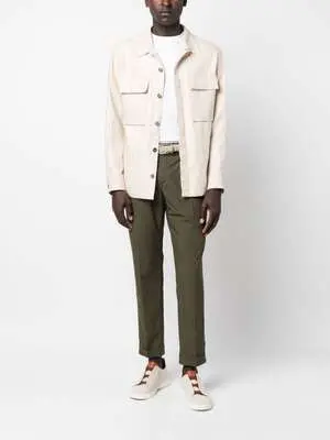 PT TORINO Pleated Straight-leg Trousers - Green