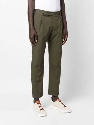 PT TORINO Pleated Straight-leg Trousers - Green