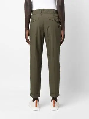 PT TORINO Pleated Straight-leg Trousers - Green