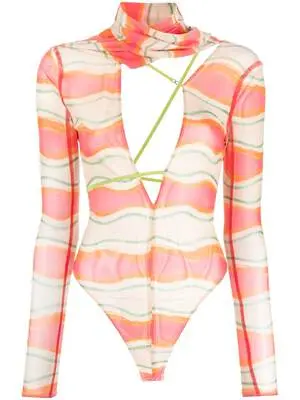 Jacquemus Le Abanaba Semi-sheer Bodysuit - Pink