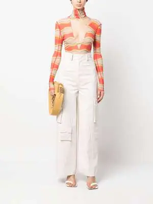 Jacquemus Le Abanaba Semi-sheer Bodysuit - Pink