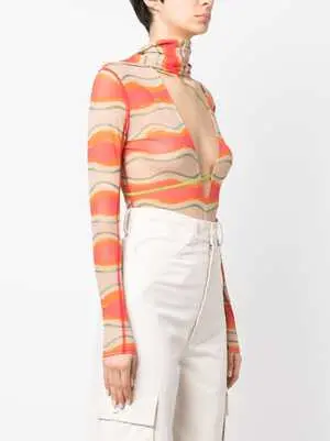Jacquemus Le Abanaba Semi-sheer Bodysuit - Pink