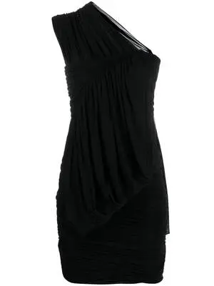 Rick Owens One-shoulder Ruched Minidress