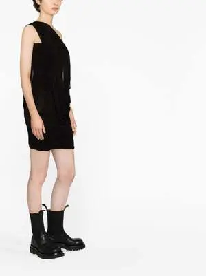 Rick Owens One-shoulder Ruched Minidress
