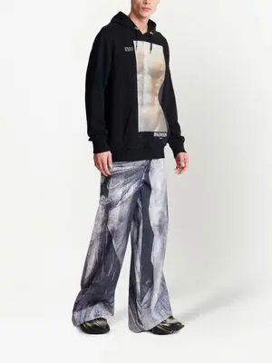 Balmain Graphic-print Cotton Hoodie