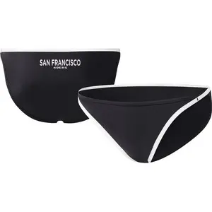 G-III 4HER BY CARL BANKS San Francisco 49ers Play Action Bikini Bottom - Black
