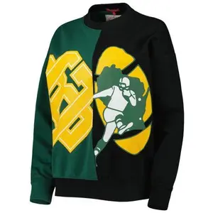 Mitchell & Ness Black Bay Packers Big Face Pullover Sweatshirt