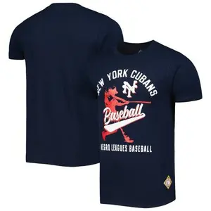 STITCHES New York Cubans Soft Style T-shirt - Navy