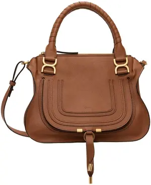Chloé Chloé Marcie Double Shoulder Bag - 25m Tan