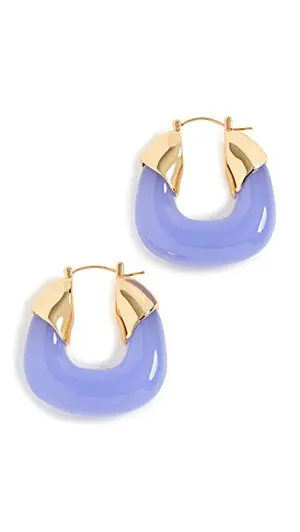 LIZZIE FORTUNATO Organic Hoops In Periwinkle
