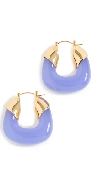 LIZZIE FORTUNATO Organic Hoops In Periwinkle
