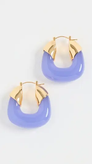 LIZZIE FORTUNATO Organic Hoops In Periwinkle