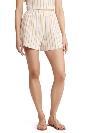 Rip Curl Premium Surf Stripe Cotton Shorts - Gold