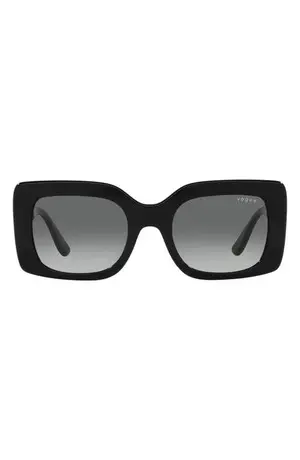 VOGUE 52mm Rectangular Sunglasses - Black