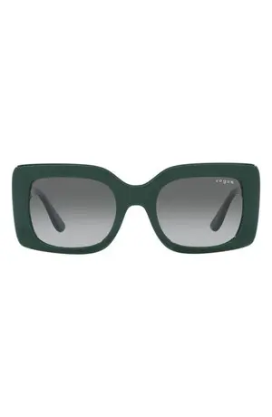 VOGUE VOGUE 52mm Rectangular Sunglasses Grad Grey