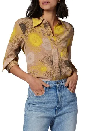 Equipment Quinne' Silk Shirt - Praline Multi