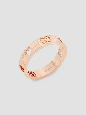 Gucci Icon 18k Rose Star Ring - Gold