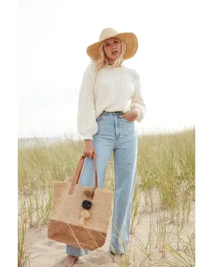 Mar Y Sol Montauk Raffia Tote