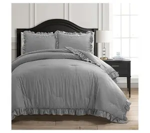 LUSH DECOR Reyna Stripe Ruffle Soft Comforter 3 C King - One-color