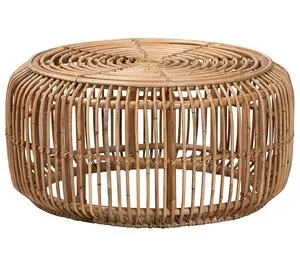 BAXTON STUDIO Aliane Natural Brown Antiqued Rattan Coffee Tab Le - One-color