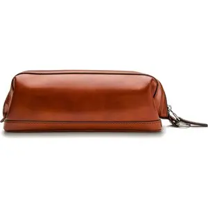Bosca Leather Dopp Kit - Amber