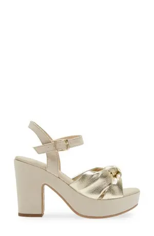 Cordani Lola Knotted Platform Sandal - Platino