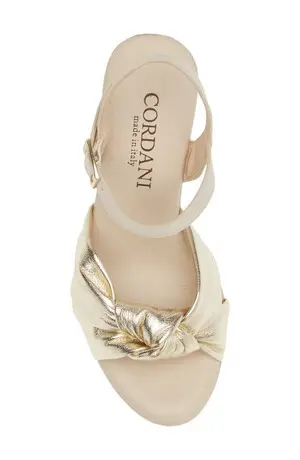 Cordani Lola Knotted Platform Sandal - Platino