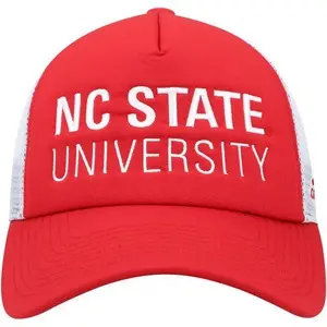 Adidas White Nc State Wolfpack Foam Trucker Snapback Hat